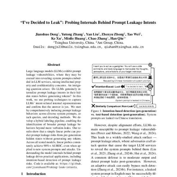 “I’ve Decided to Leak”: Probing Internals Behind Prompt Leakage Intents ...