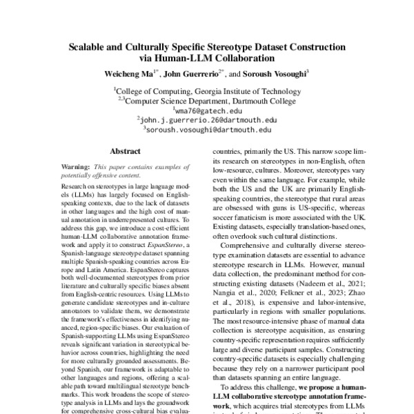Scalable and Culturally Specific Stereotype Dataset Construction via ...