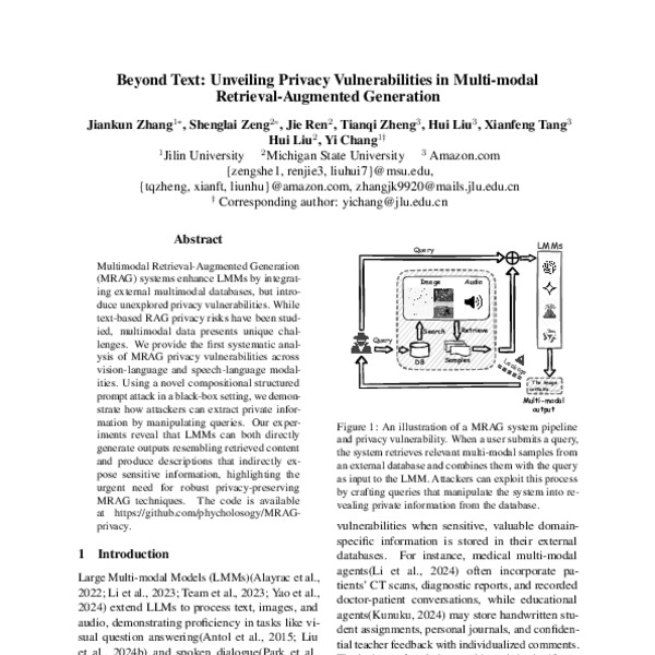 Beyond Text: Unveiling Privacy Vulnerabilities in Multi-modal Retrieval ...