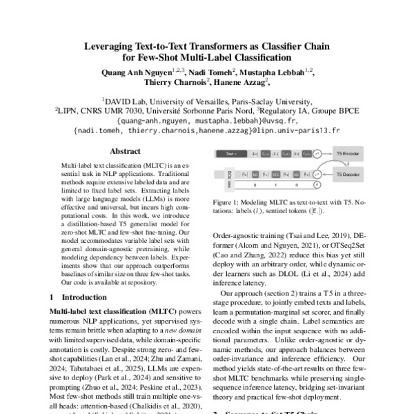 Leveraging Text-to-Text Transformers as Classifier Chain for Few-Shot ...