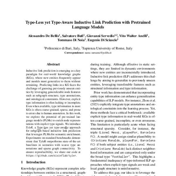 Type-Less yet Type-Aware Inductive Link Prediction with Pretrained ...