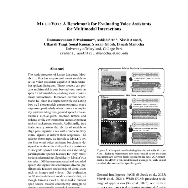 MULTIVOX: A Benchmark for Evaluating Voice Assistants for Multimodal Interactions - ACL Anthology