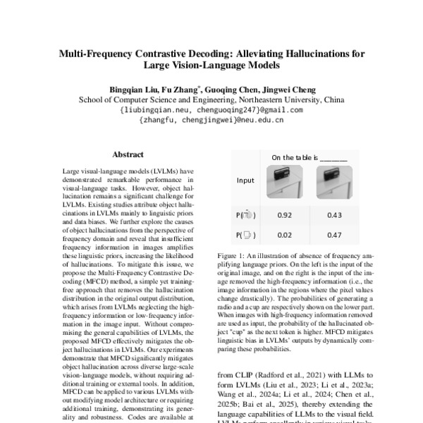 Multi-Frequency Contrastive Decoding: Alleviating Hallucinations for Large Vision-Language ...