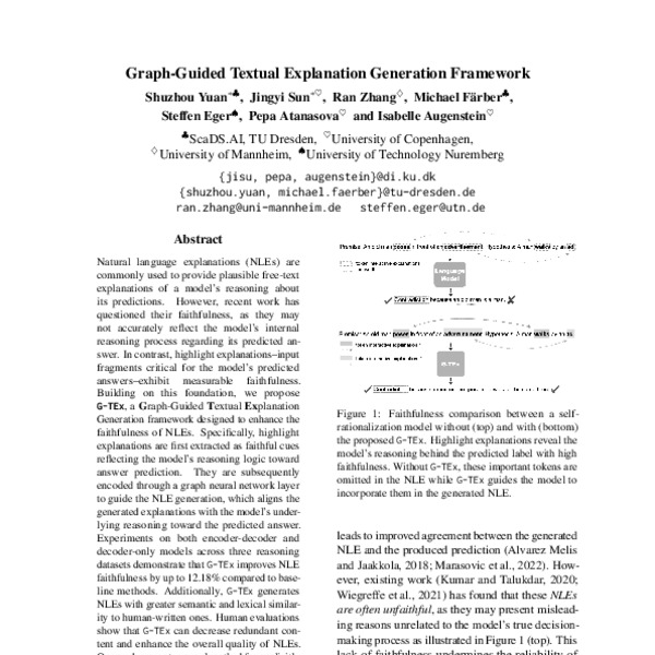 Graph-Guided Textual Explanation Generation Framework - ACL Anthology