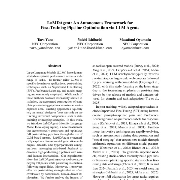 LaMDAgent: An Autonomous Framework for Post-Training Pipeline ...