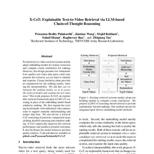 X-CoT: Explainable Text-to-Video Retrieval via LLM-based Chain-of ...