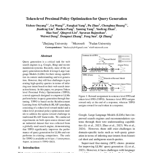 Token-level Proximal Policy Optimization for Query Generation - ACL Anthology