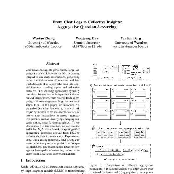 From Chat Logs to Collective Insights: Aggregative Question Answering ...
