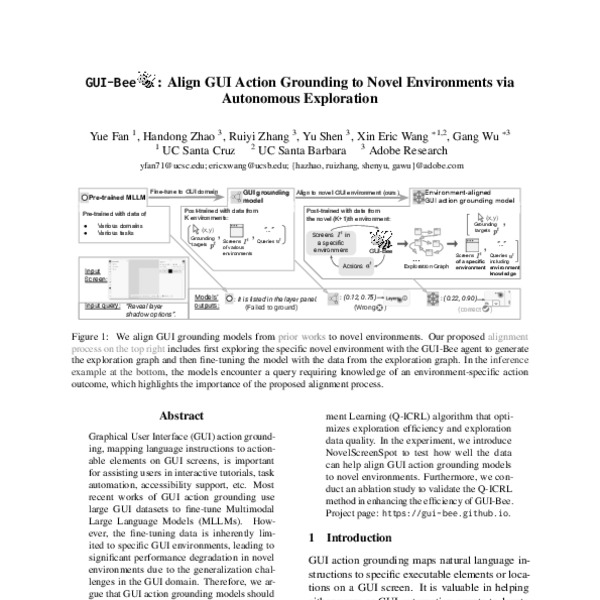 GUI-Bee: Align GUI Action Grounding to Novel Environments via ...
