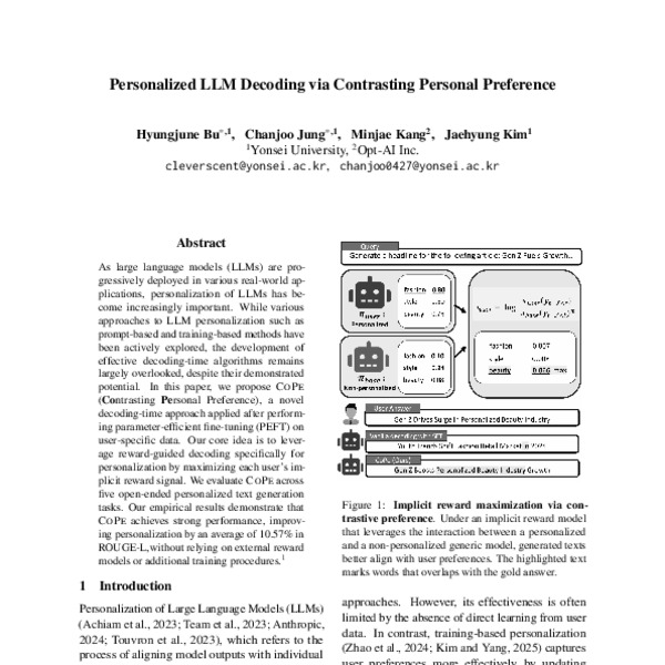 Personalized LLM Decoding via Contrasting Personal Preference - ACL ...