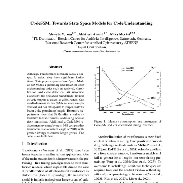 CodeSSM: Towards State Space Models for Code Understanding - ACL Anthology