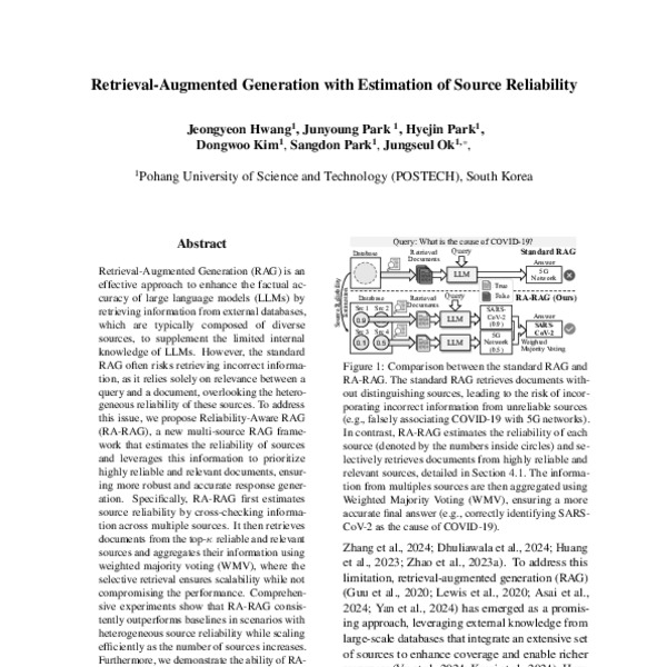 Retrieval-Augmented Generation with Estimation of Source Reliability ...