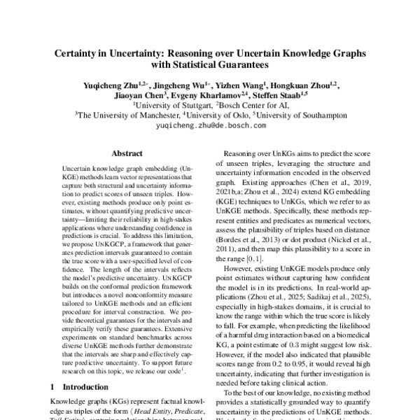 Certainty in Uncertainty: Reasoning over Uncertain Knowledge Graphs ...