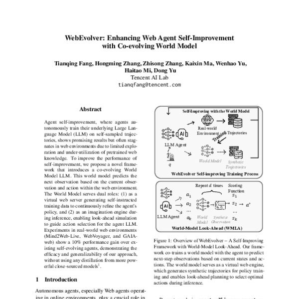 WebEvolver: Enhancing Web Agent Self-Improvement with Co-evolving World Model - ACL Anthology