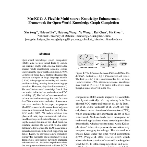 MusKGC: A Flexible Multi-source Knowledge Enhancement Framework for ...