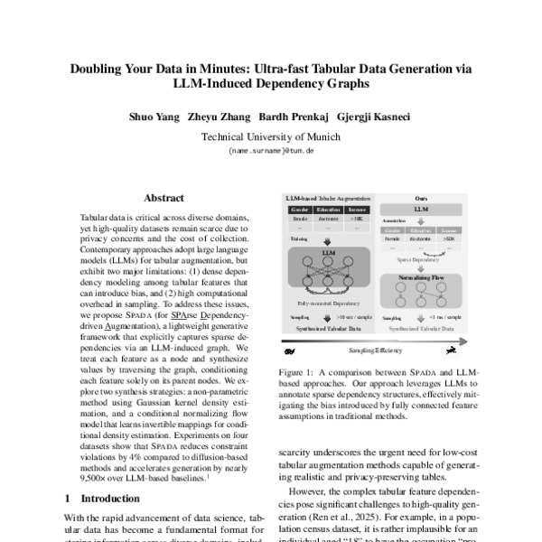 Doubling Your Data in Minutes: Ultra-fast Tabular Data Generation via ...