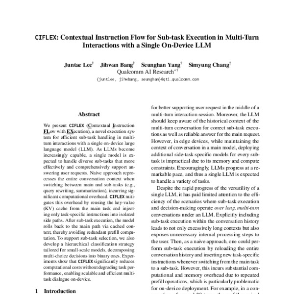 CIFLEX: Contextual Instruction Flow for Sub-task Execution in Multi ...