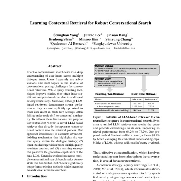 Learning Contextual Retrieval for Robust Conversational Search - ACL ...