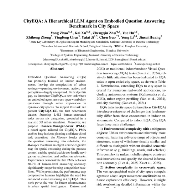 CityEQA: A Hierarchical LLM Agent on Embodied Question Answering ...