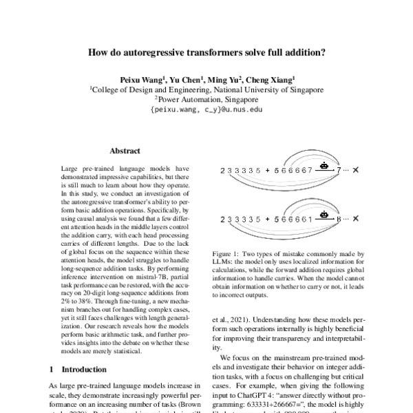 How do autoregressive transformers solve full addition? - ACL Anthology