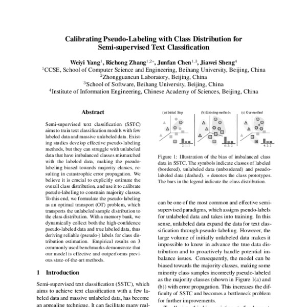 Calibrating Pseudo-Labeling with Class Distribution for Semi-supervised ...
