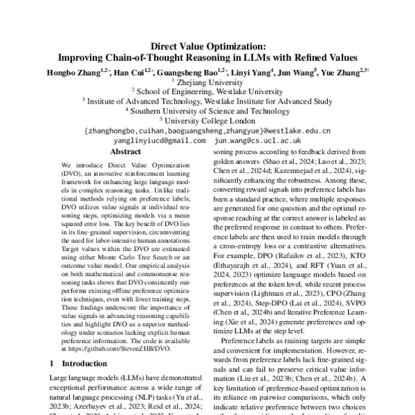 Direct Value Optimization Improving Chain Of Thought Reasoning In Llms 6787