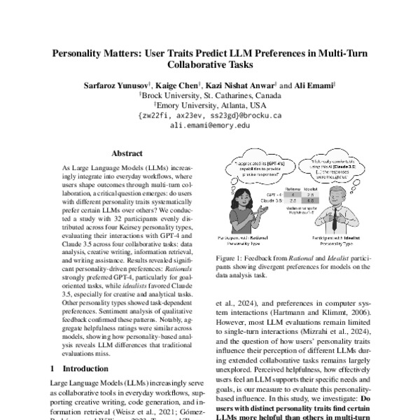 Personality Matters: User Traits Predict LLM Preferences in Multi-Turn ...