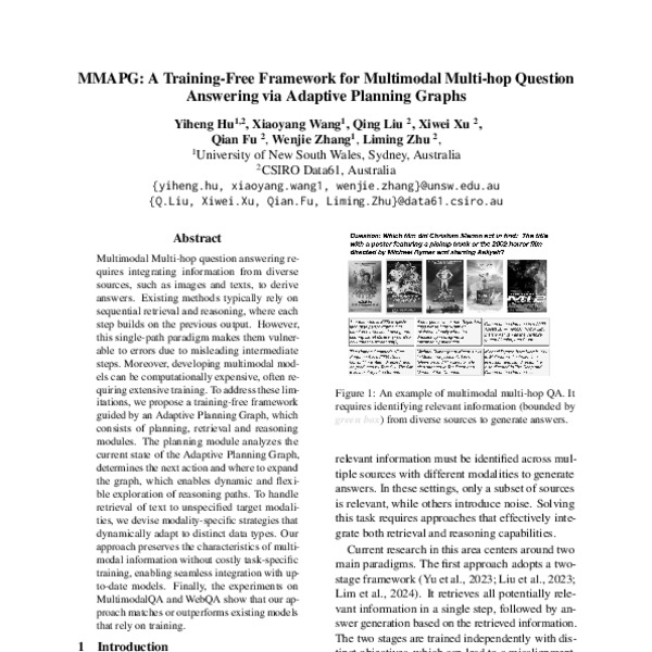 MMAPG: A Training-Free Framework for Multimodal Multi-hop Question ...