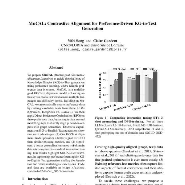MuCAL: Contrastive Alignment for Preference-Driven KG-to-Text ...