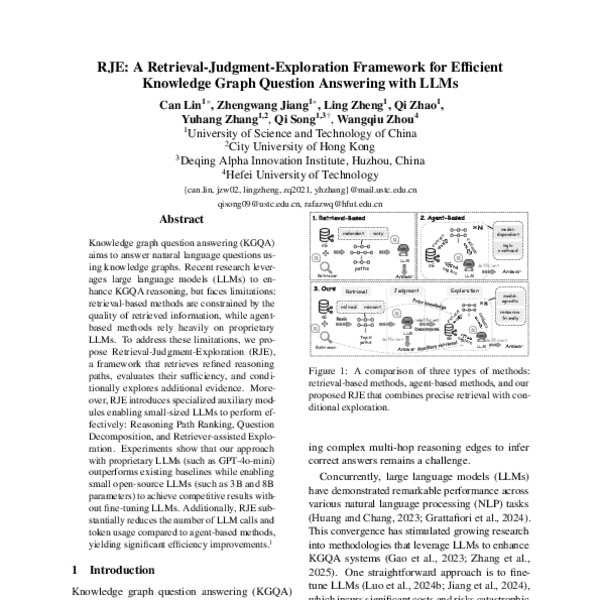 RJE: A Retrieval-Judgment-Exploration Framework for Efficient Knowledge Graph Question Answering ...