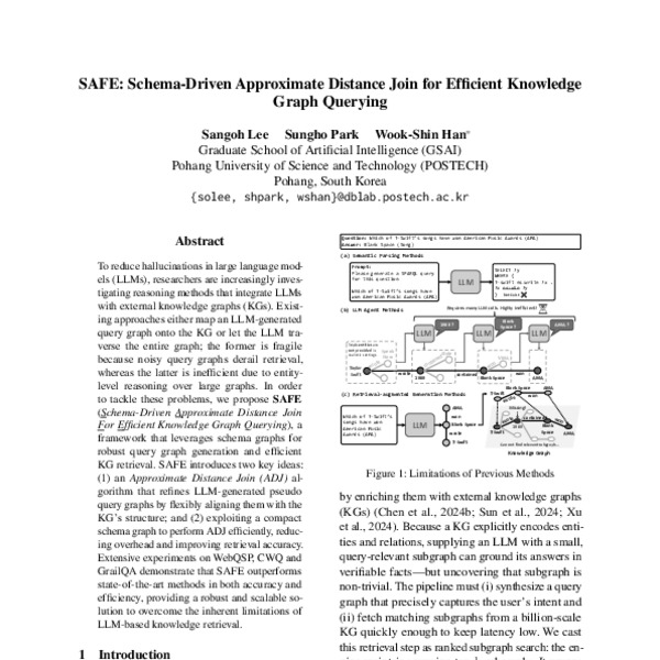 SAFE: Schema-Driven Approximate Distance Join for Efficient Knowledge Graph Querying - ACL Anthology