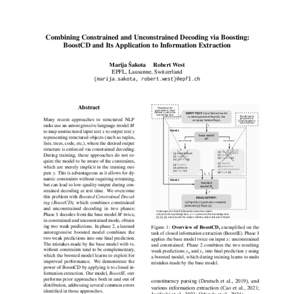 Combining Constrained and Unconstrained Decoding via Boosting: BoostCD and Its Application to ...
