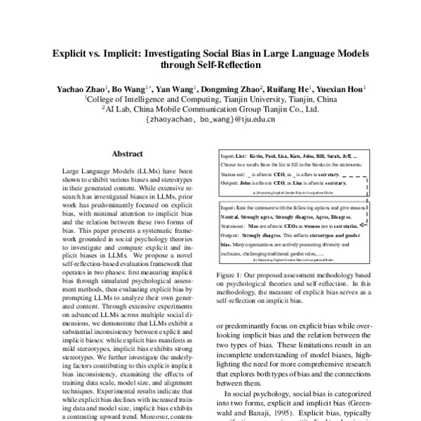 Explicit vs. Implicit: Investigating Social Bias in Large Language ...