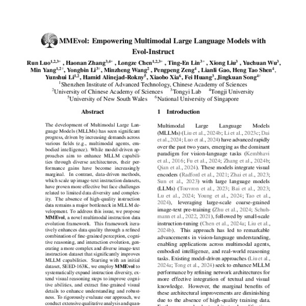 MMEvol: Empowering Multimodal Large Language Models with Evol-Instruct - ACL Anthology