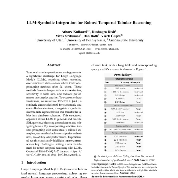 Llm Symbolic Integration For Robust Temporal Tabular Reasoning Acl Anthology