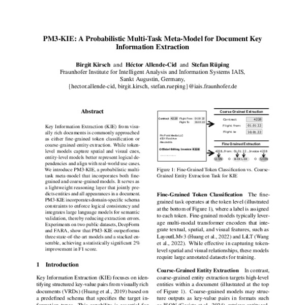 PM3-KIE: A Probabilistic Multi-Task Meta-Model for Document Key Information Extraction - ACL ...