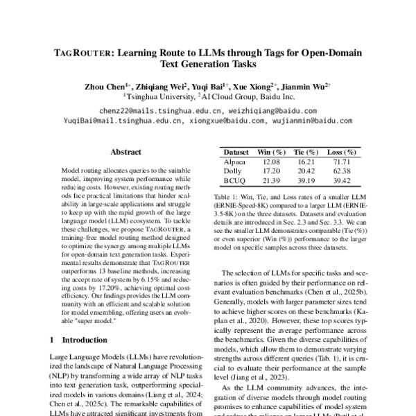 Tagrouter Learning Route To Llms Through Tags For Open Domain Text Generation Tasks Acl Anthology