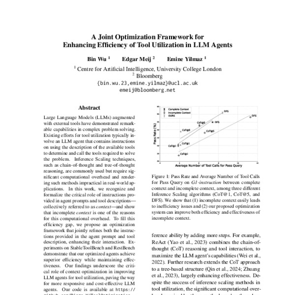 A Joint Optimization Framework For Enhancing Efficiency Of Tool Utilization In Llm Agents Acl