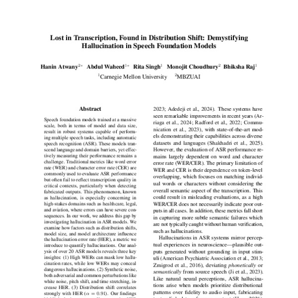 Lost in Transcription, Found in Distribution Shift: Demystifying ...