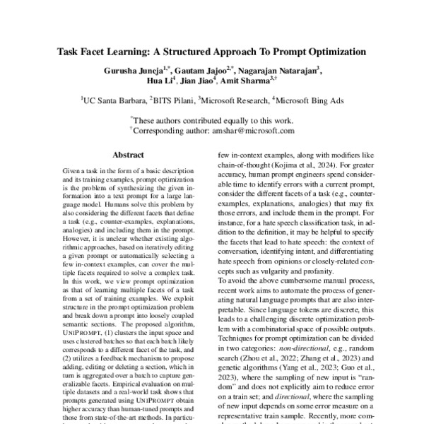 Task Facet Learning: A Structured Approach To Prompt Optimization - ACL Anthology