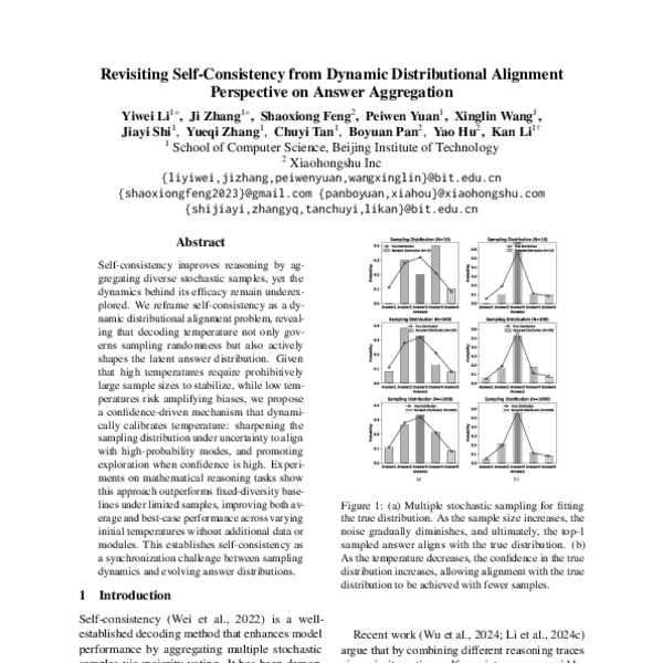Revisiting Self-Consistency from Dynamic Distributional Alignment Perspective on Answer ...