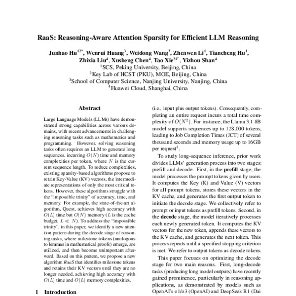 RaaS: Reasoning-Aware Attention Sparsity for Efficient LLM Reasoning - ACL Anthology