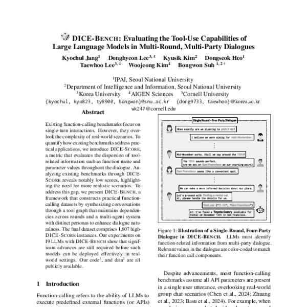 DICE-BENCH: Evaluating the Tool-Use Capabilities of Large Language ...