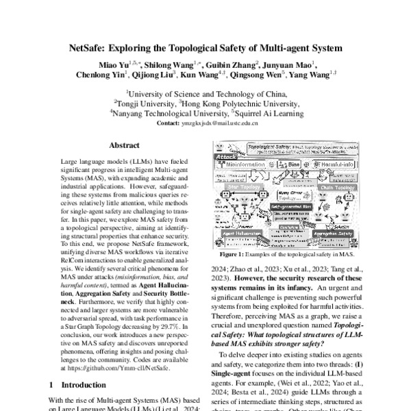 NetSafe: Exploring the Topological Safety of Multi-agent System - ACL Anthology