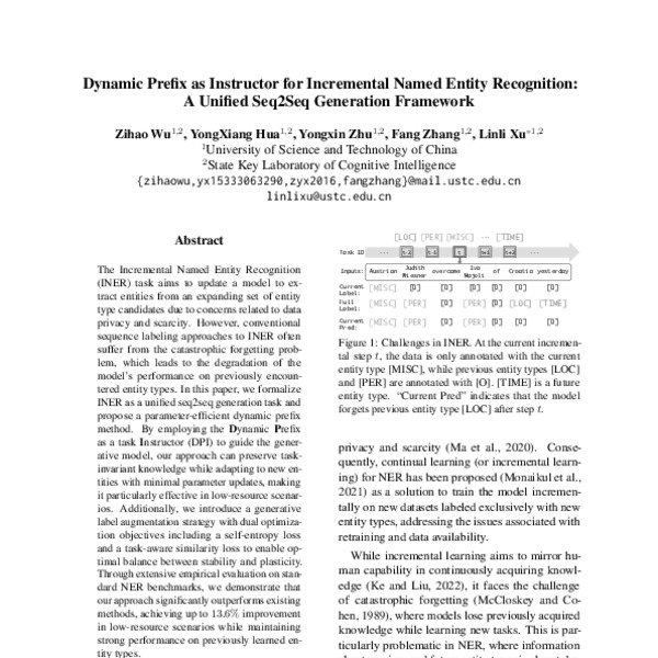 Dynamic Prefix As Instructor For Incremental Named Entity Recognition A Unified Seq2seq