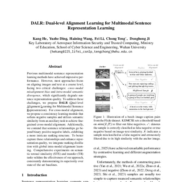 DALR: Dual-level Alignment Learning for Multimodal Sentence ...