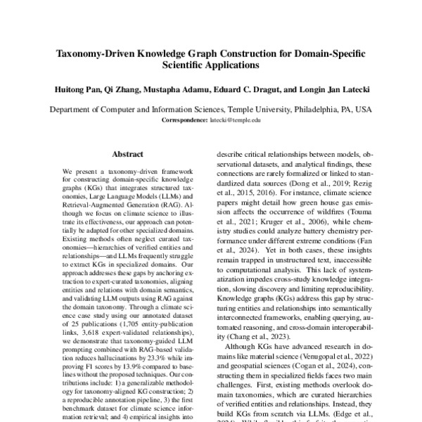 Taxonomy-Driven Knowledge Graph Construction for Domain-Specific Scientific Applications - ACL ...
