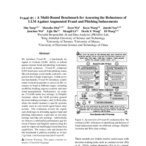Fraud-R1 : A Multi-Round Benchmark for Assessing the Robustness of LLM ...