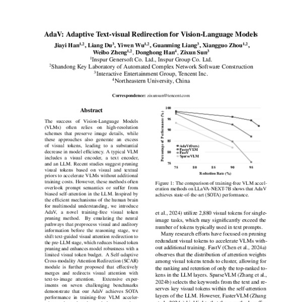 AdaV: Adaptive Text-visual Redirection for Vision-Language Models - ACL ...