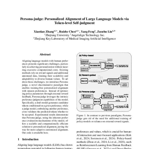 Persona-judge: Personalized Alignment of Large Language Models via Token-level Self-judgment ...